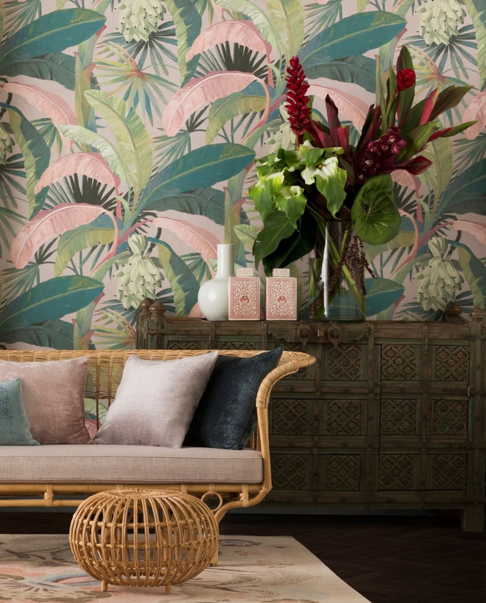 La Palma wallpaper feature wall tropical palm tree | Etsy