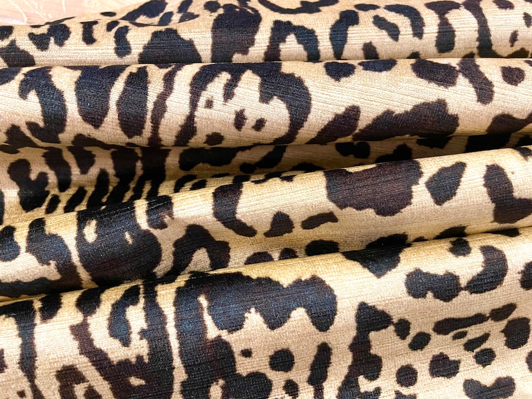 1 Meter - Etro Keyra Velvet Fabric - Animal Print Velvet - Ocelot - New ...