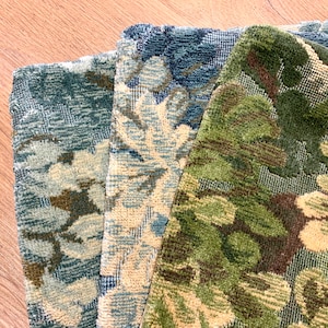 Scalamandre Marly Blue Greens Lumbar Accent Pillow Cover - Cut Velvet ...