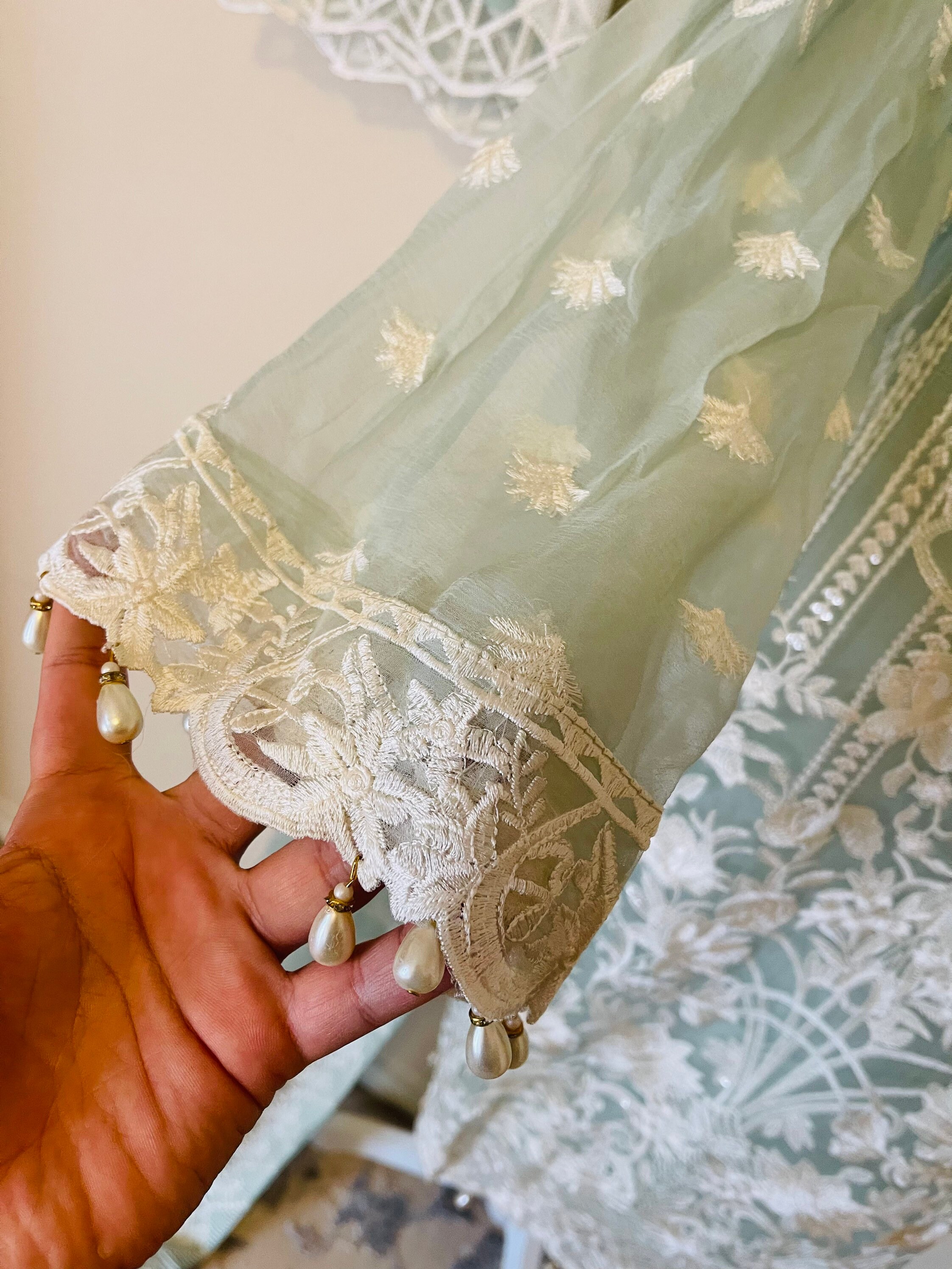 Ramsha Embroidered Chiffon Dress Embroidered Chiffon Duppta Embroidered ...