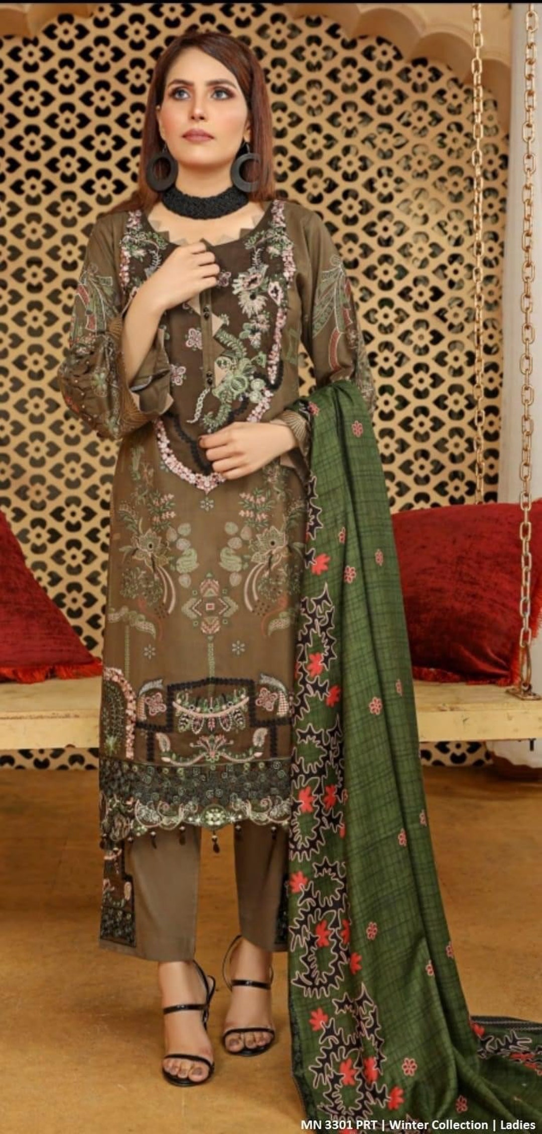 Pakistani Indian Winter Collection, New Design, Embroidered Suits ...