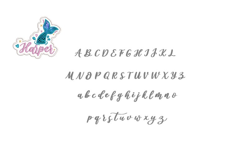 Custom Mermaid Tail Embroidered Iron-on Name Patch - Script Font - Etsy