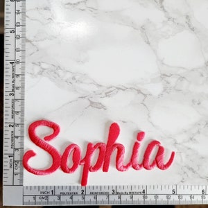 Custom Embroidered Name Iron on Patch Script Font Personalized Your ...