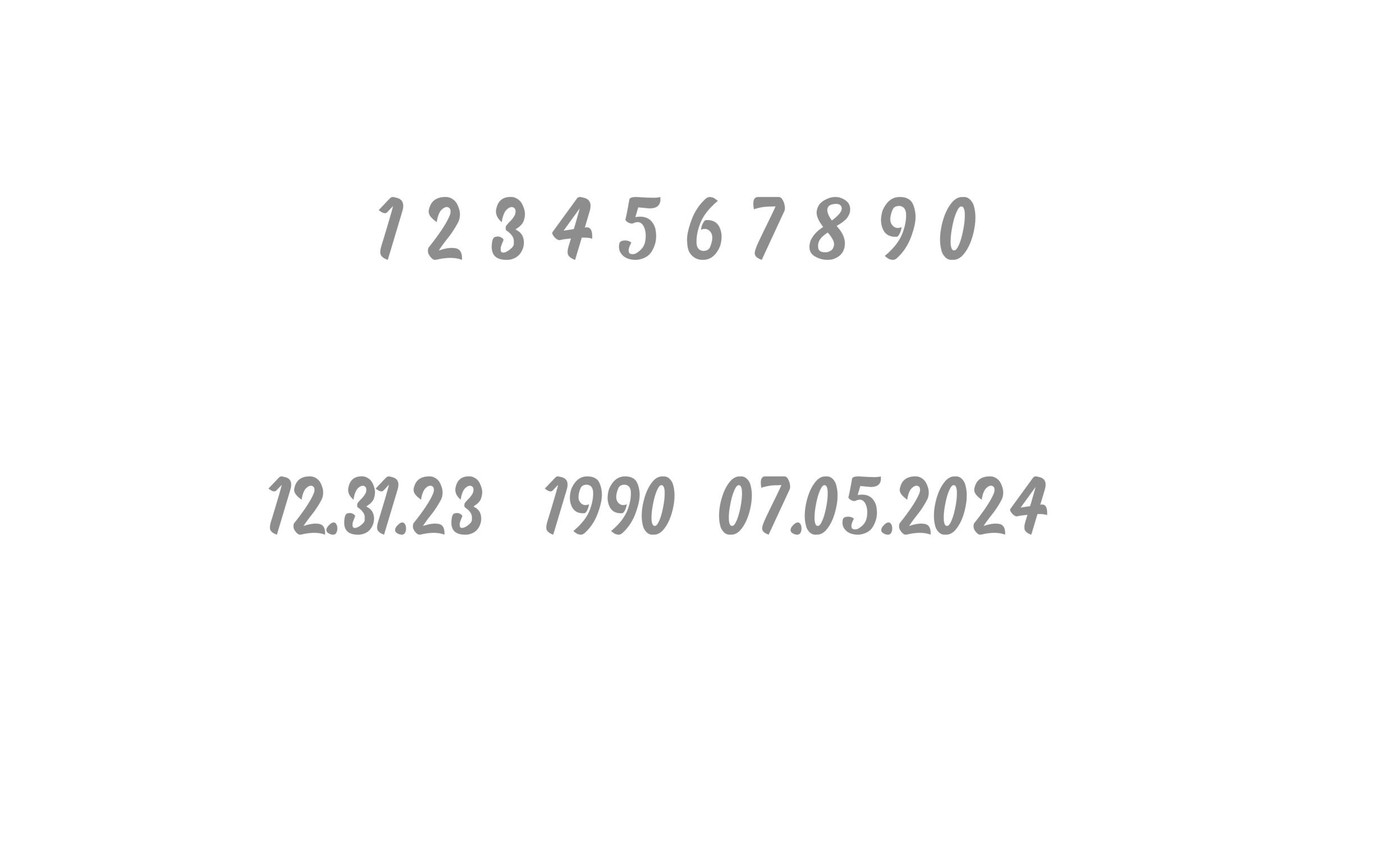Custom Embroidery Date Numbers Iron on Wedding Anniversary Birthday ...