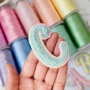 Custom Faux Chenille Embroidery Iron-on Applique Patch Monogram Single ...