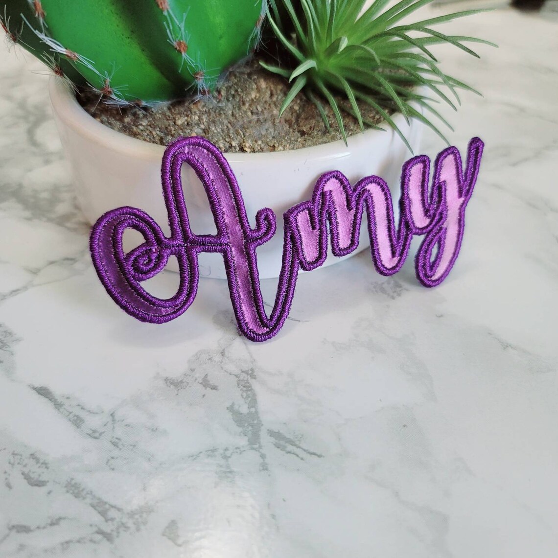 Custom Embroidered Name Iron on Patch Script Font Personalized - Etsy