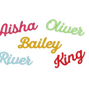 Custom Embroidered Name Iron on Patch Script Font Personalized Your ...
