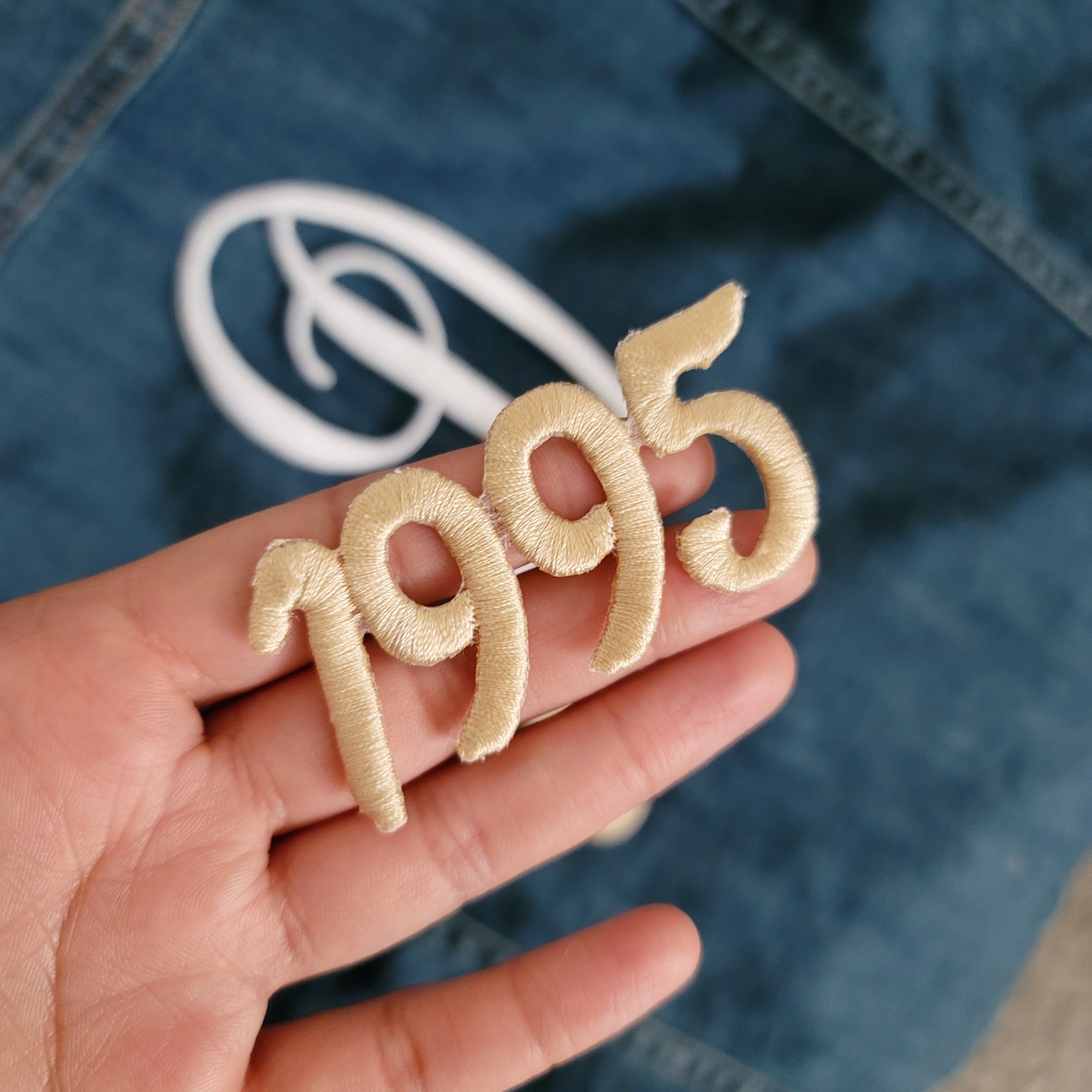 Custom Embroidery Date Numbers Iron on Wedding Anniversary Birthday ...