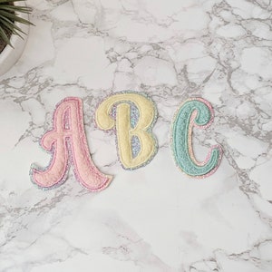 Custom Faux Chenille Embroidery Iron-on Applique Patch Monogram Single ...
