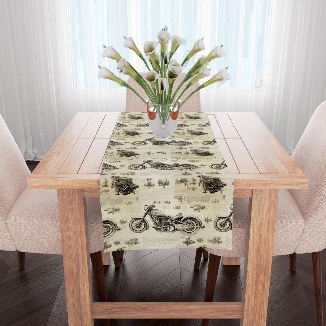 Table Runner, ‘engineered Elegance’ Design -made to Order- Vintage ...