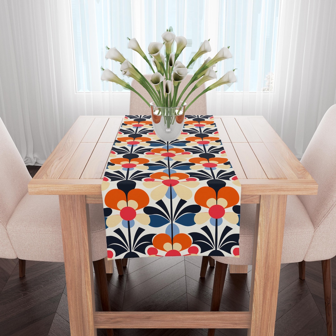 Table Runner, 'ingrid’ Design -made to Order- Retro Table Decor, Gifts ...