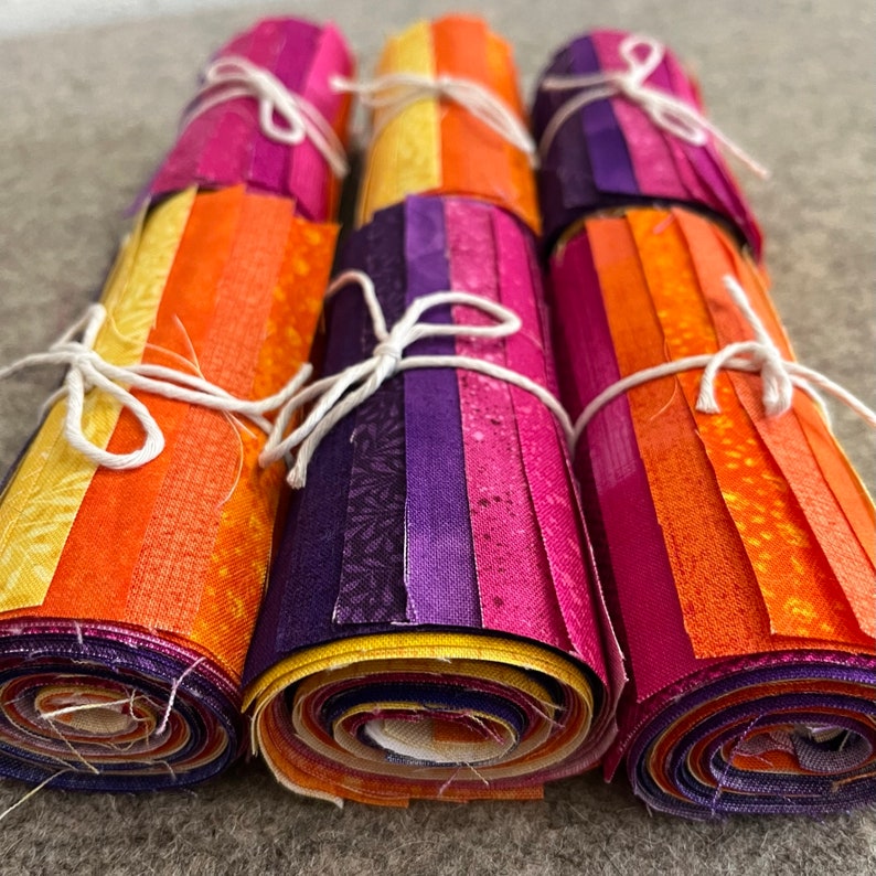 Scrappy Log Cabin Roses Quilt Block Kit glow Rose Version - Etsy