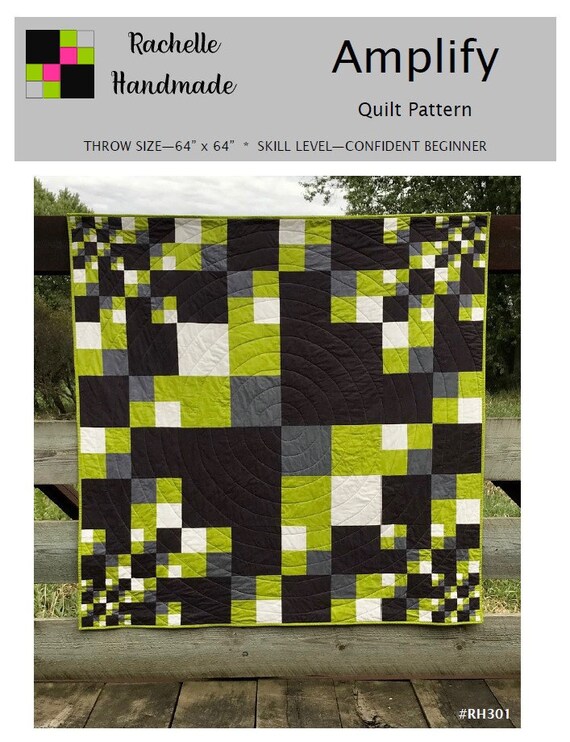 Amplify Quilt Pattern Digital PDF 64 inch Square Throw Size | Etsy