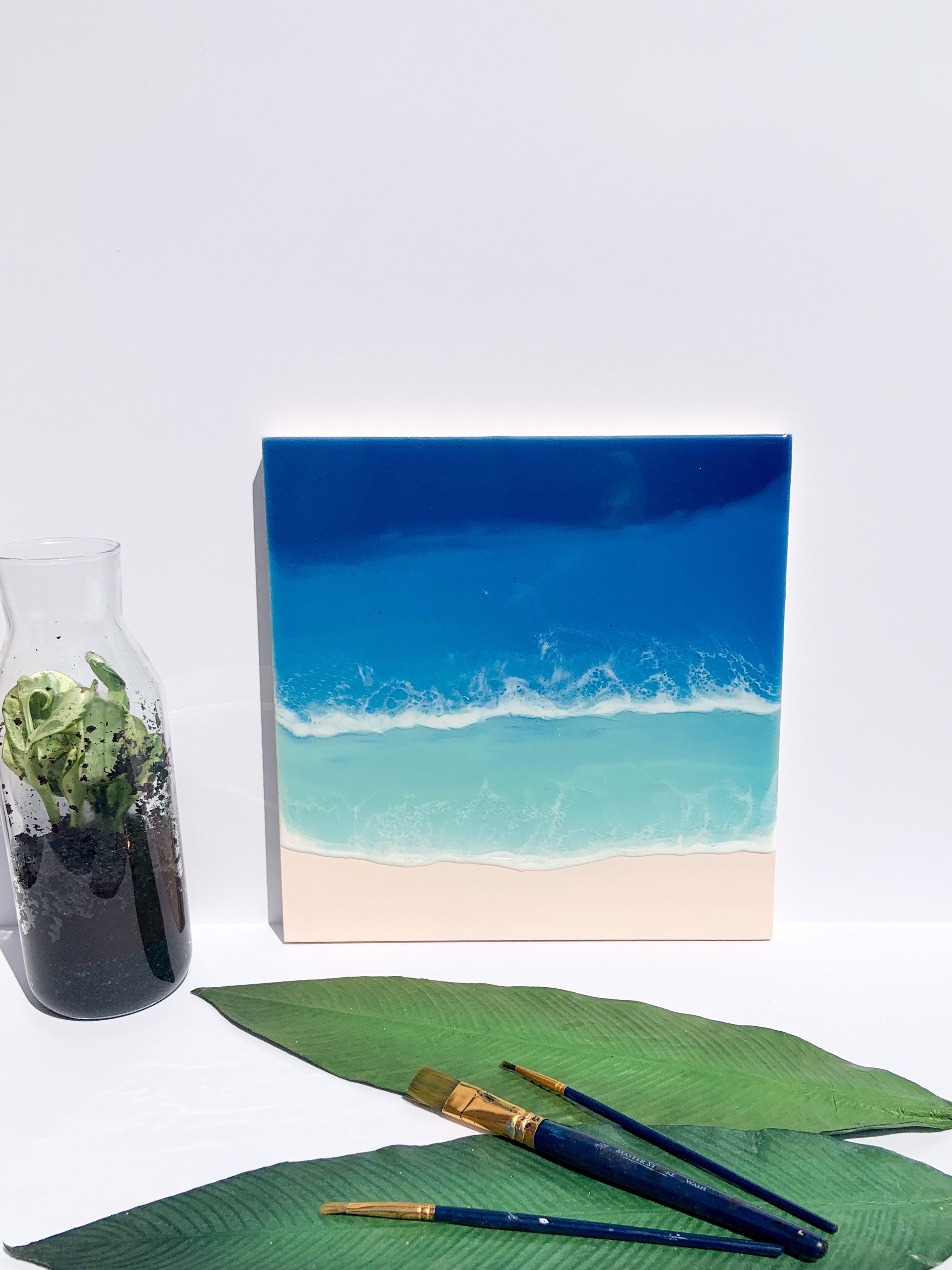 Epoxy Art Resin Beach Coastal Theme Ocean Waves Beach - Etsy