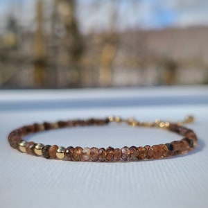 Andalusite Bracelet, Rare Gemstone, 14K Gold Filled Jewelry - Etsy