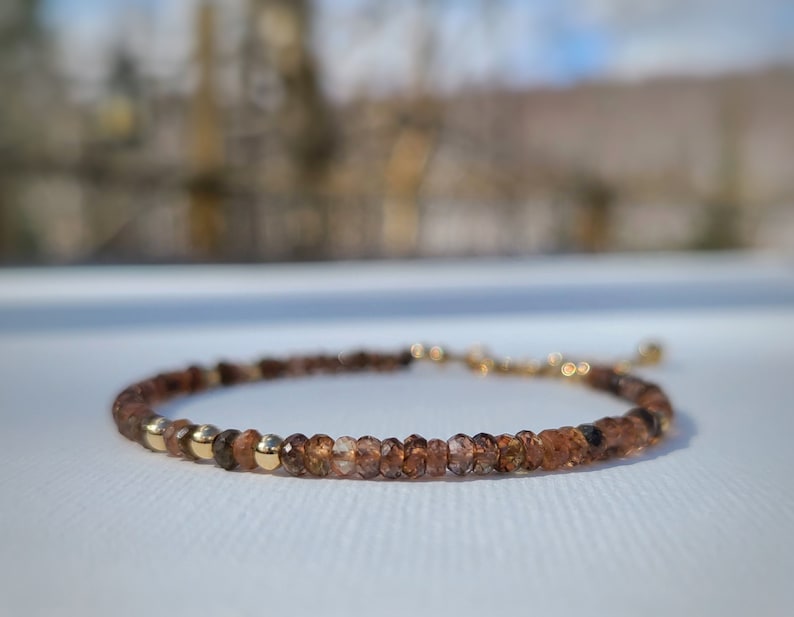 Andalusite Bracelet RARE Gemstone Gold Filled Jewelry - Etsy
