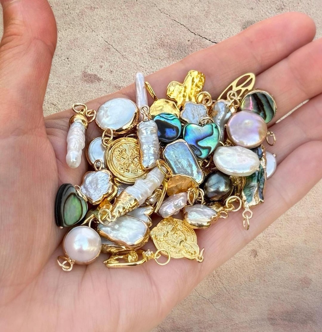 Add on Charm, Freshwater Pearl Charm, Personalized Jewelry, Earrings ...