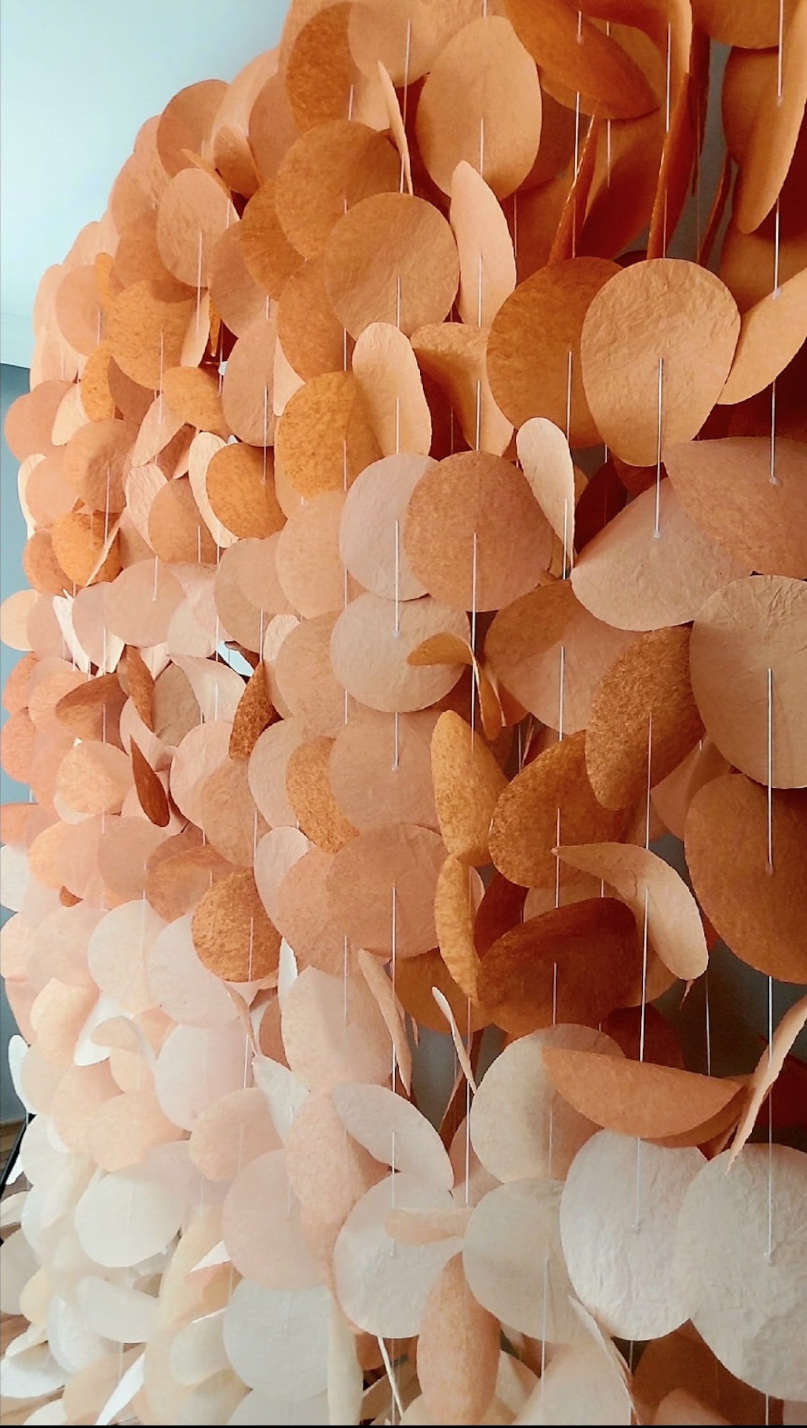 Paper Circle Garland Caramel Ombre, Bridal Party Backround, Dessert ...