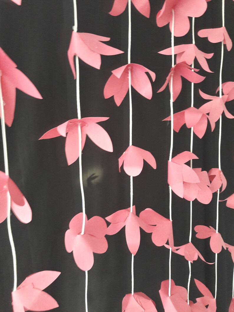 Pink Paper Flower Garlandfloral Backdropsummer Wedding - Etsy