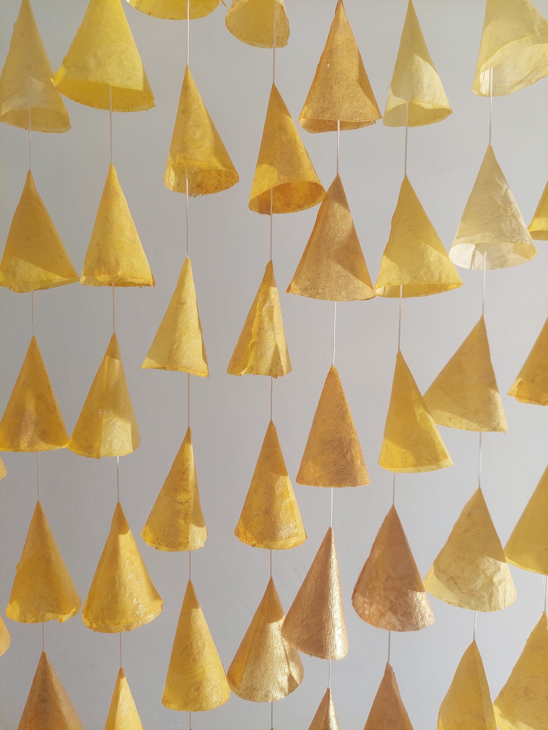 Gold Ombre Paper Cone Garland: Bridal Shower Backdrop - Etsy