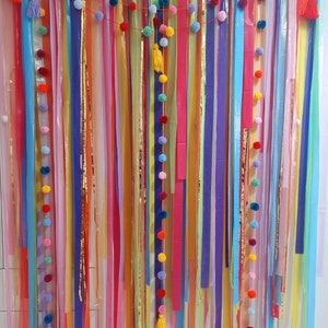 Colorful Streamer Backdrop, Fiesta Party Decor, Wedding Ceremony ...