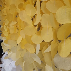 Yellow Ombre Paper Circle Garland: Party Backdrop Decoration - Etsy