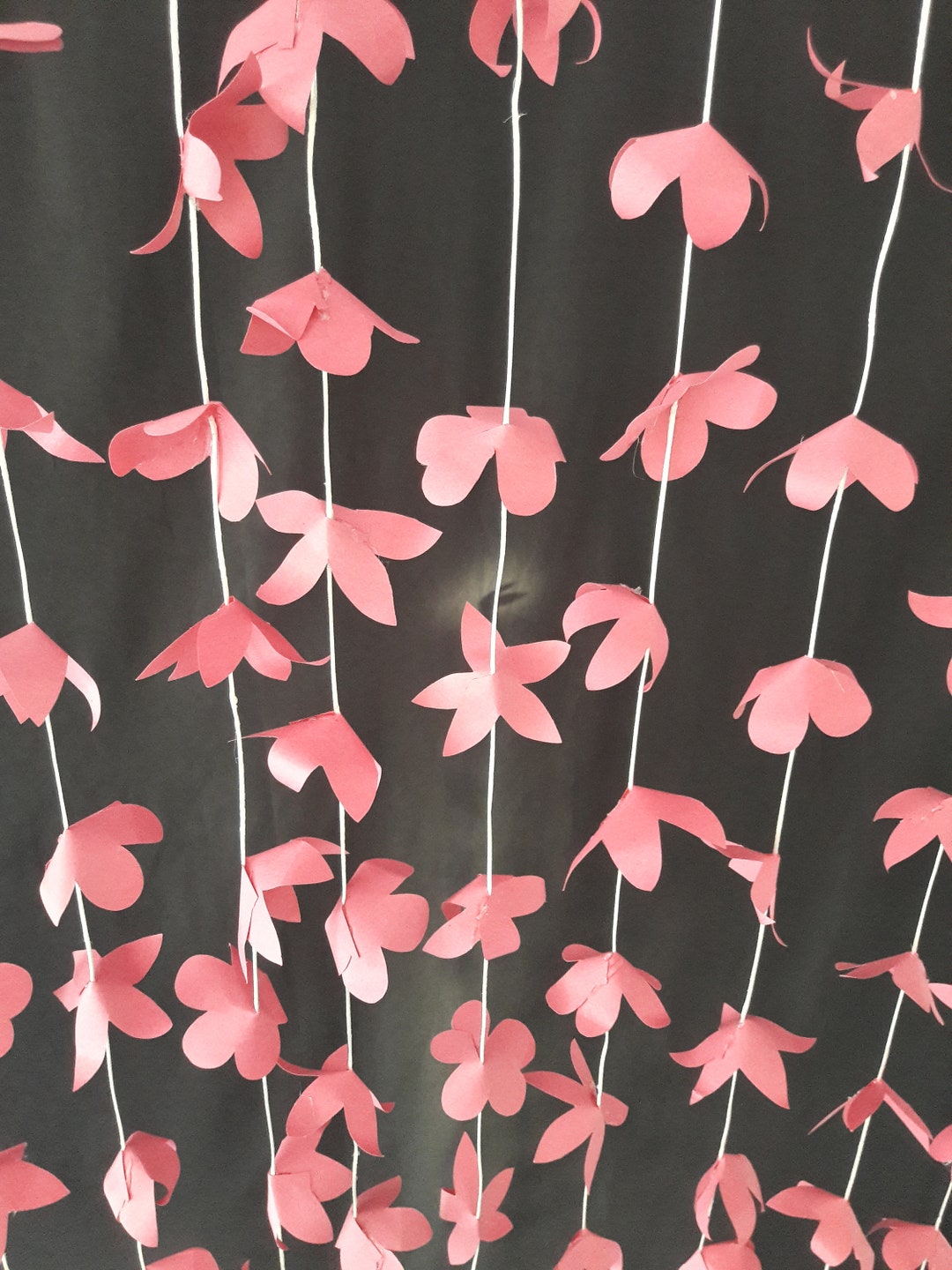 Pink Paper Flower Garland,floral Backdrop,summer Wedding Garland,baby ...