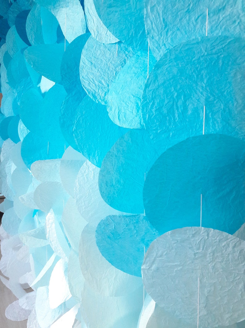 Blue Ombre Paper Circle Garland Sea Blue Garland Boy - Etsy