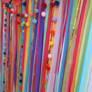 Colorful Streamer Backdrop, Fiesta Party Decor, Wedding Ceremony ...