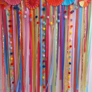 Colorful Streamer Backdrop, Fiesta Party Decor, Wedding Ceremony ...