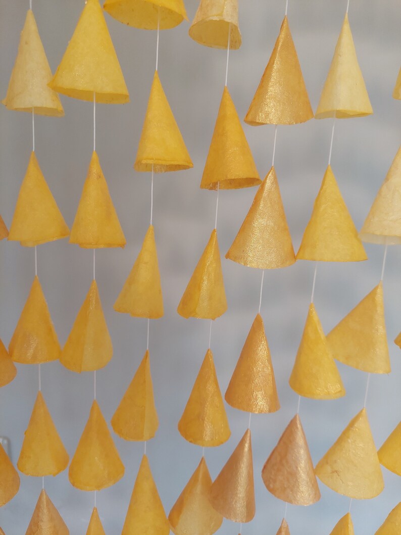 Gold Ombre Paper Cone Garland: Bridal Shower Backdrop - Etsy