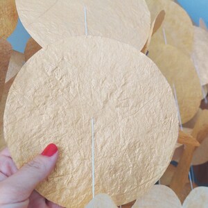 Gold Ombre Paper Circle Garland, Gold Party Backround, Wedding Ceremony ...