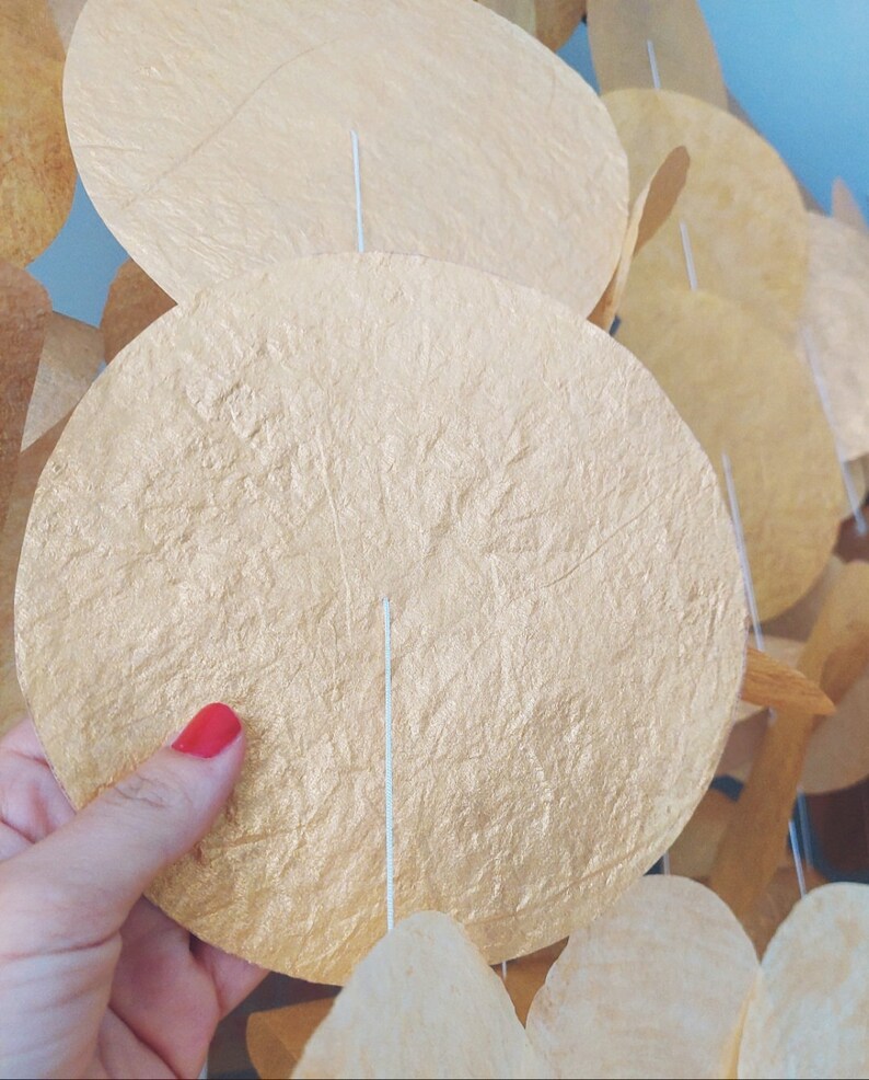 Gold Ombre Paper Circle Garland Backdrop: Wedding, Bridal Shower Decor ...