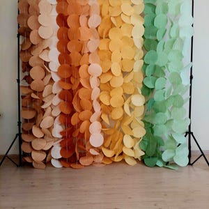 Safari Party Backdrop: Earth Tone Paper Circle Garland - Etsy