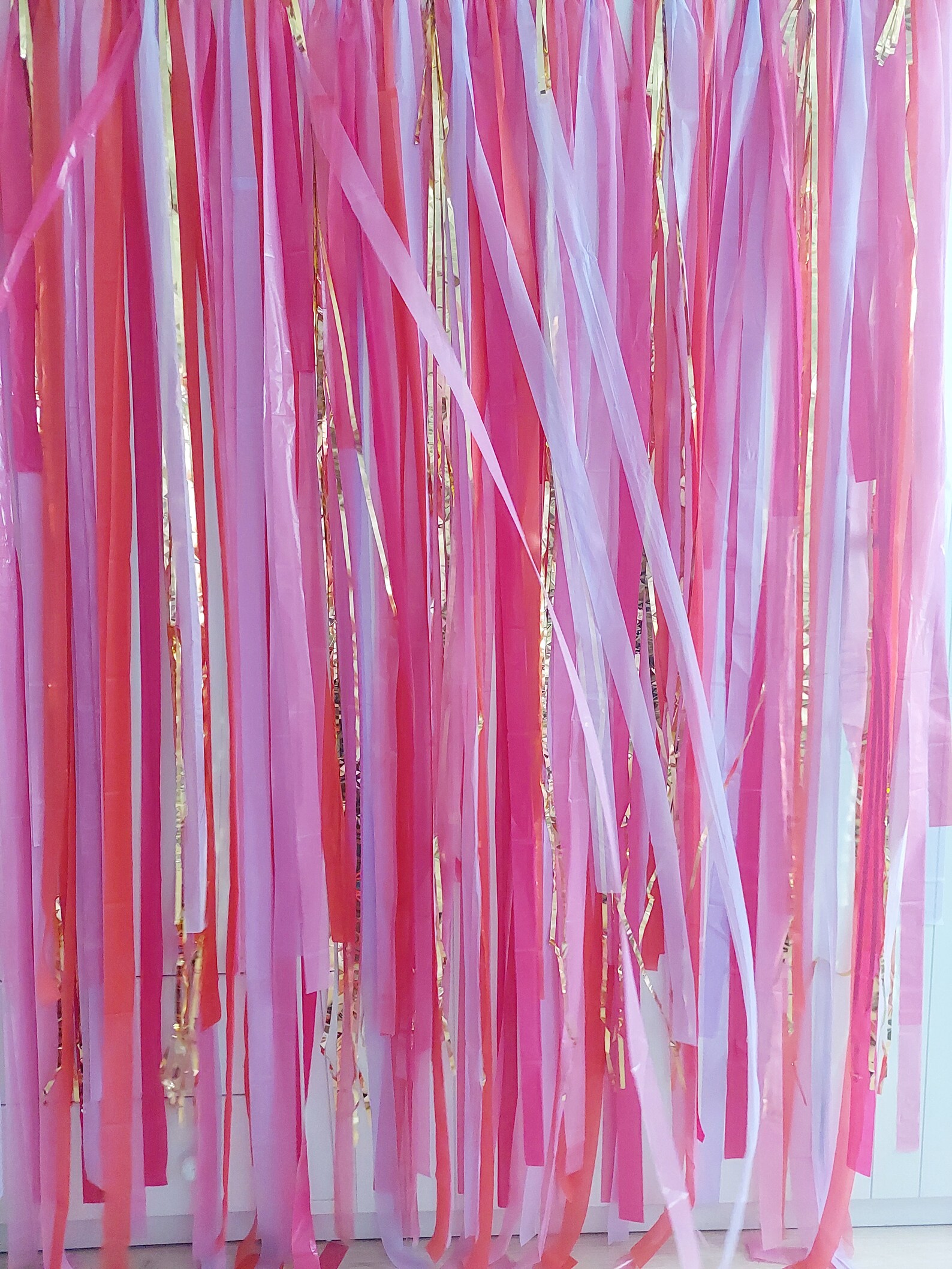 Streamer Backdrop Bachelorette Party Pink Wedding Ceremony - Etsy