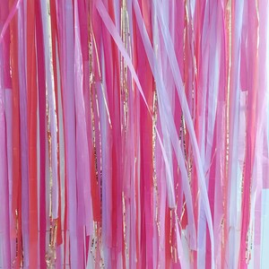 Streamer Backdrop, Bachelorette Party, Pink Wedding Ceremony Curtain ...