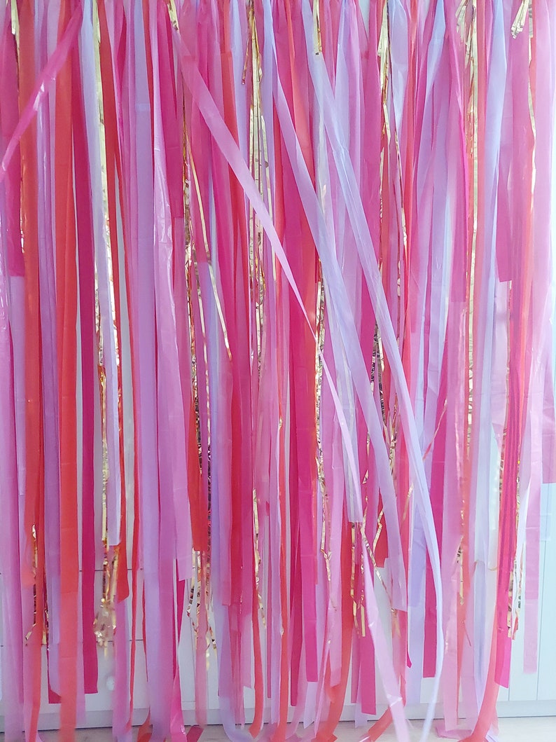 Streamer Backdrop Bachelorette Party Pink Wedding Ceremony - Etsy