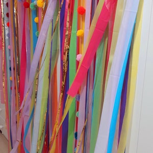 Colorful Streamer Backdrop, Fiesta Party Decor, Wedding Ceremony ...
