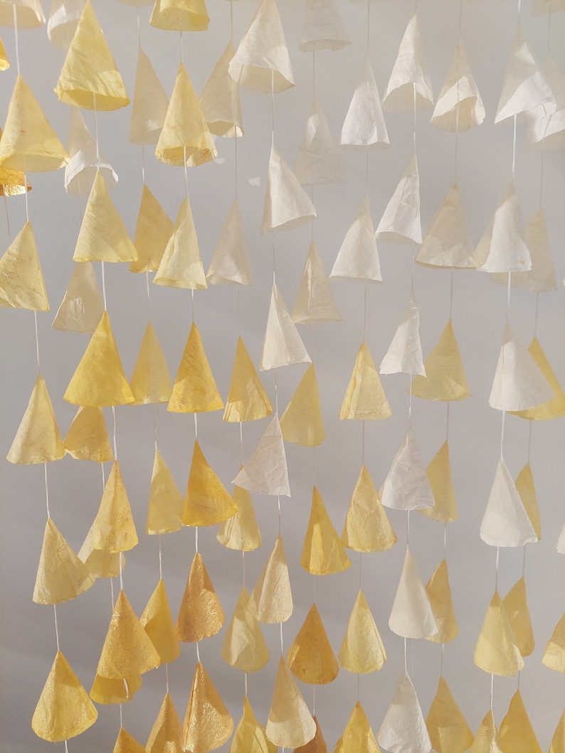 Gold Ombre Paper Cone Garland: Bridal Shower Backdrop - Etsy