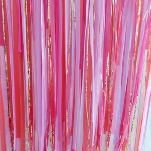 Streamer Backdrop, Bachelorette Party, Pink Wedding Ceremony Curtain ...