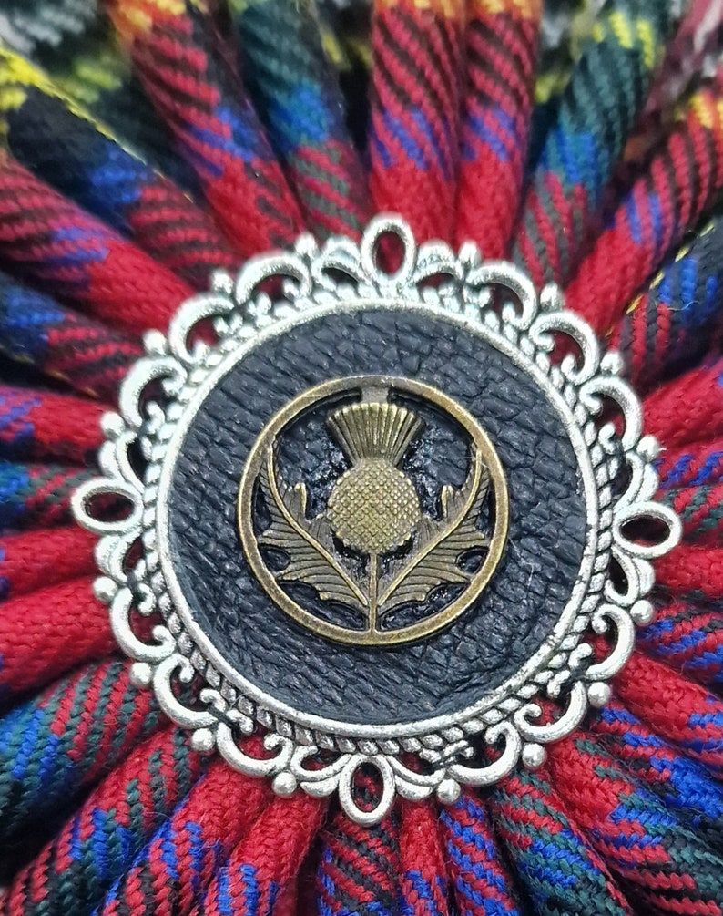 Royal Stewart Pure Wool Tartan Brooch From Scotland - Etsy