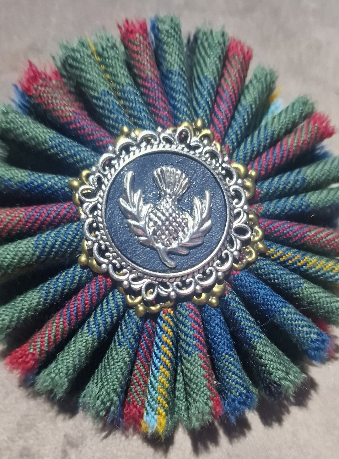 County Mayo Scottish Tartan Brooch. - Etsy