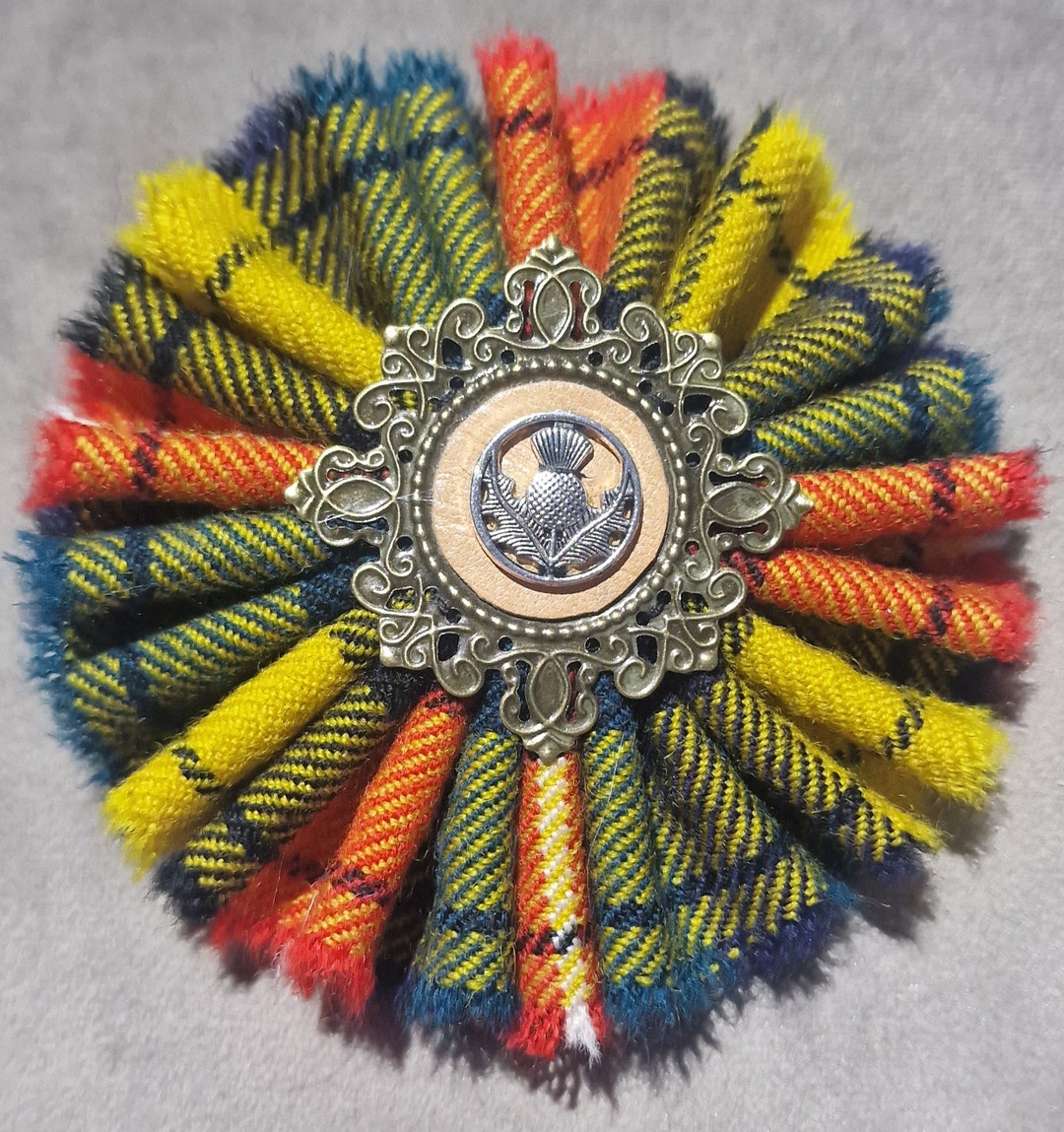 Buchanan Logan Scottish Pure Wool Tartan Brooch From Scotland - Etsy