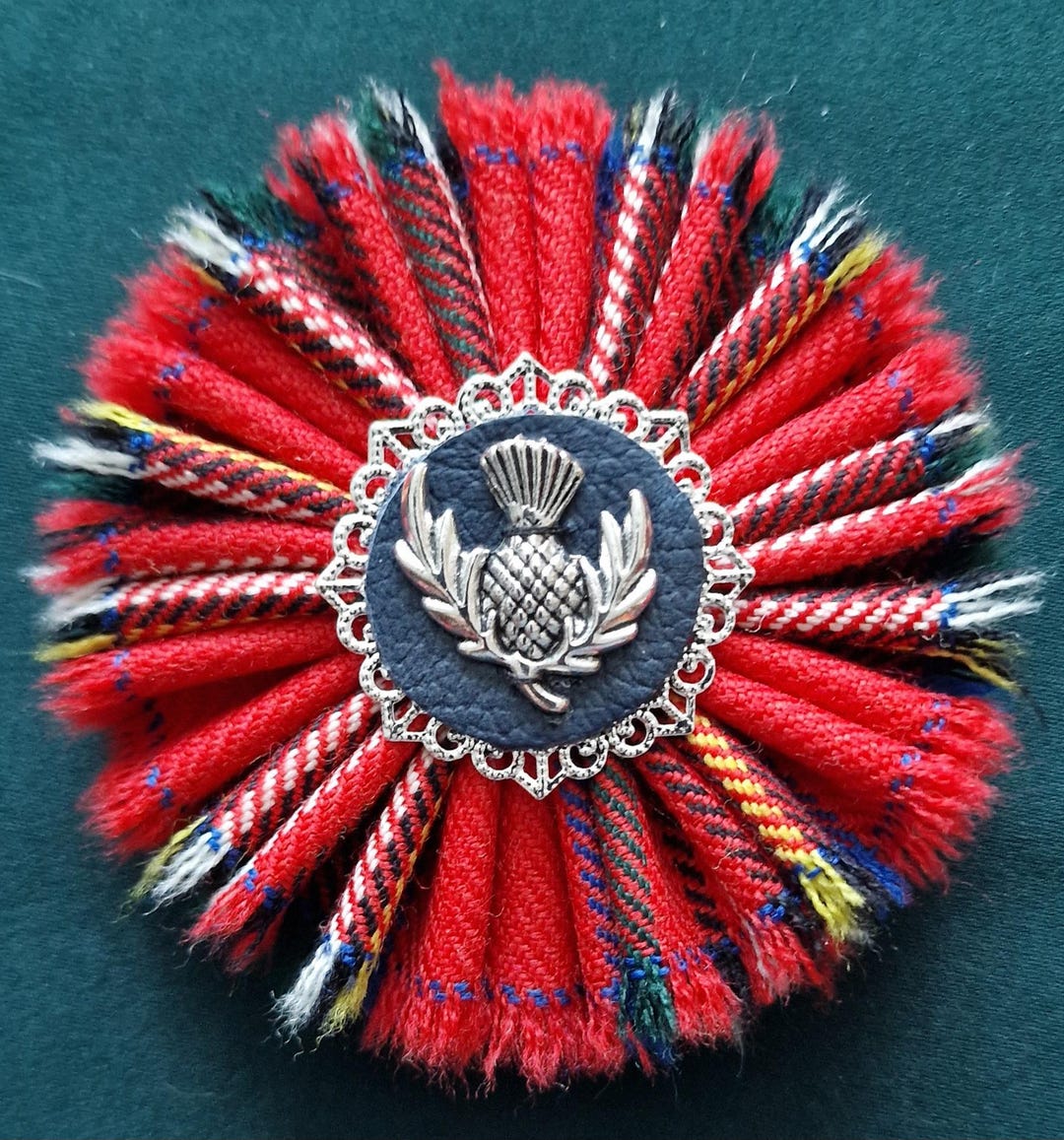 Royal Stewart Pure Wool Tartan Brooch From Scotland - Etsy