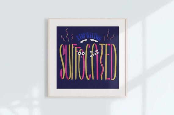 Suffocation Art Print Lettering Print - Etsy