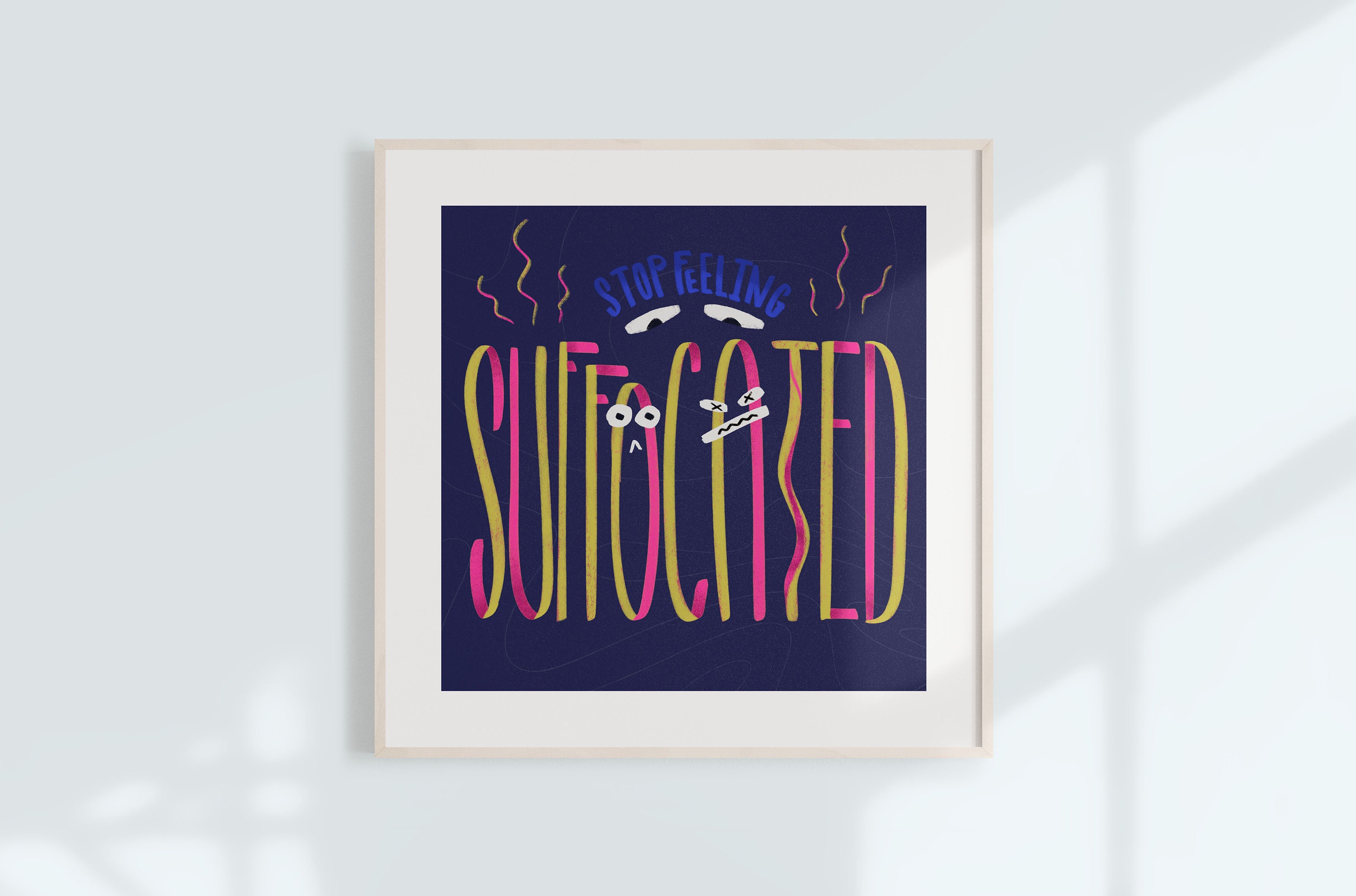 Suffocation Art Print Lettering Print - Etsy