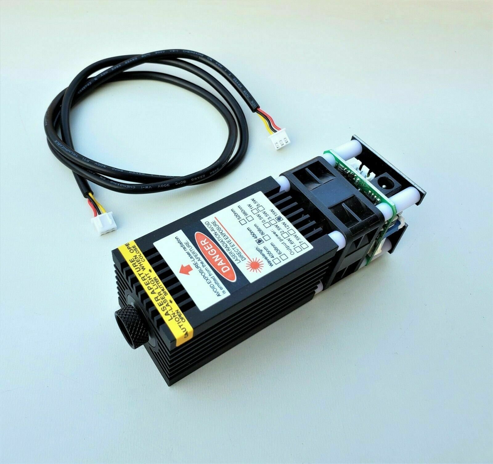 Zeus Lasers Special 450nm Focusable 15W Blue Laser Module Head 15000mw ...