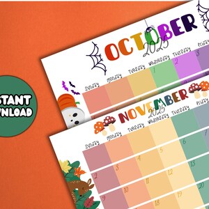 Printable 2025 - 2026 School Year Calendars: Set of 12 Months - Etsy