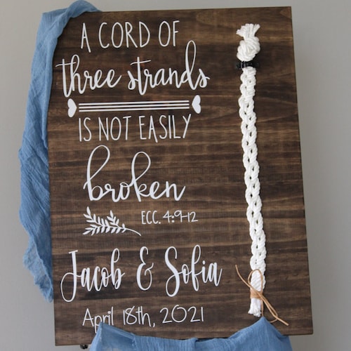 Cord of Three Strands Bible Verse Ecclesiastes 4:12 - Etsy