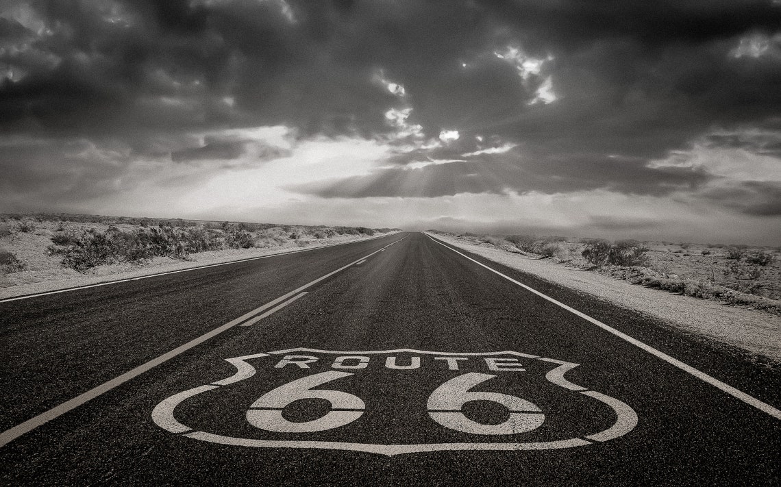 Route 66 - Black & White Digital Download - Etsy